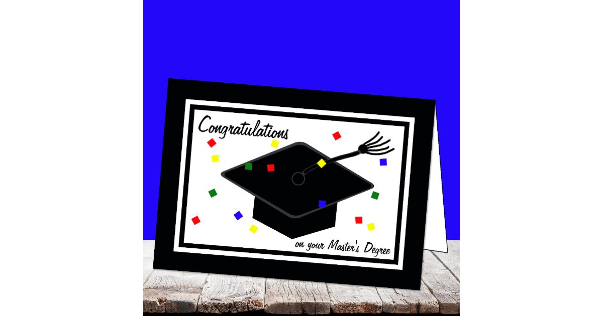 Masters Degree Graduation Card | Zazzle