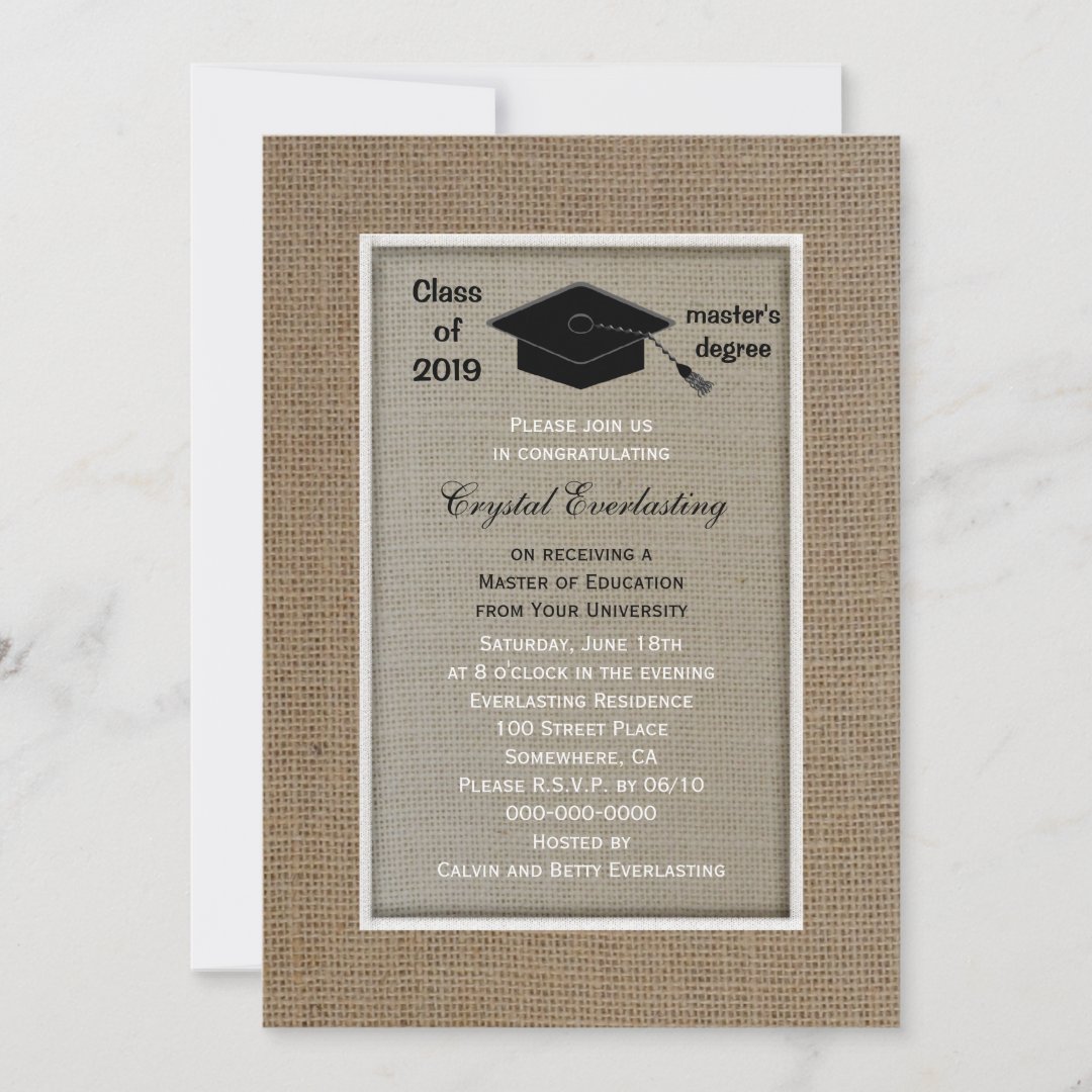 Masters Degree Graduation Invitation | Zazzle