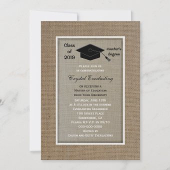 Masters Degree Graduation Invitation | Zazzle