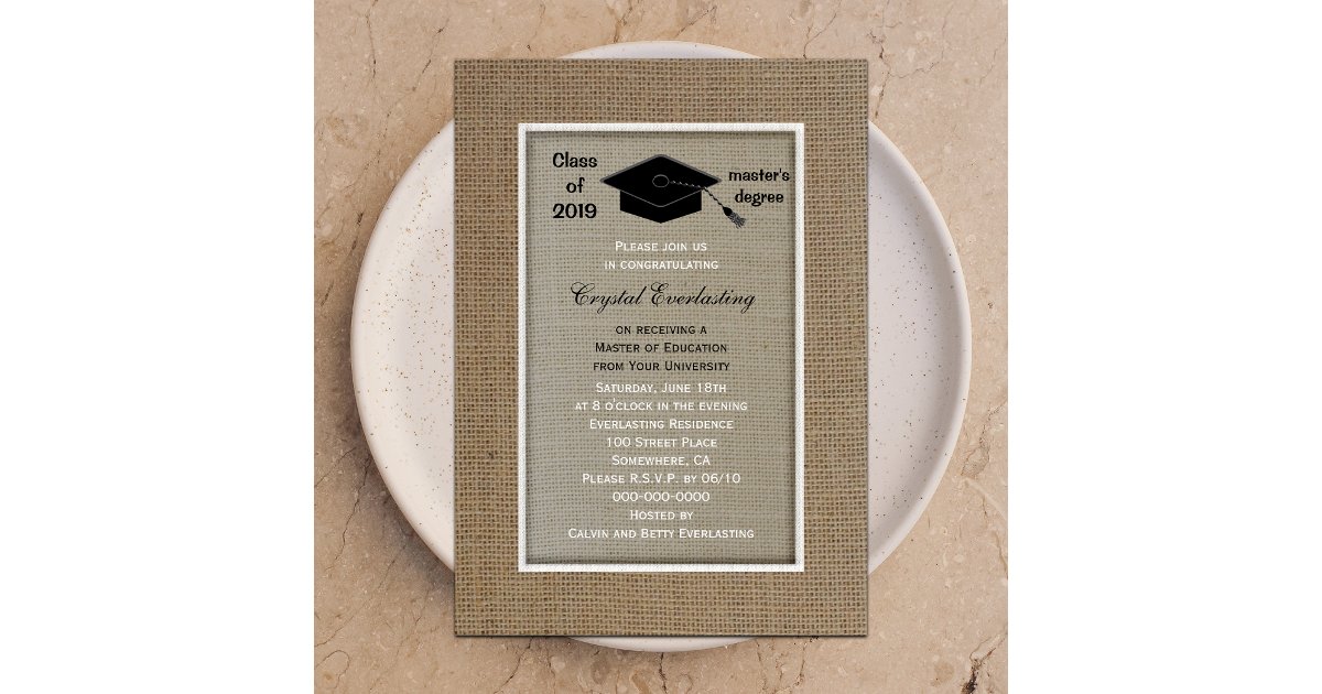 Masters Degree Graduation Invitation | Zazzle