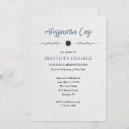 Masters Degree Graduation Invitation | Zazzle