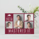 Masters Degree Photo Burgundy Graduation Announcement | Zazzle
