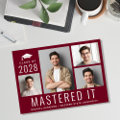 Masters Degree Photo Burgundy Graduation Announcement | Zazzle