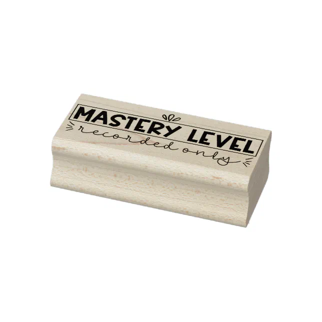 Mastery Level Recorded Only Teacher Stamp | Zazzle