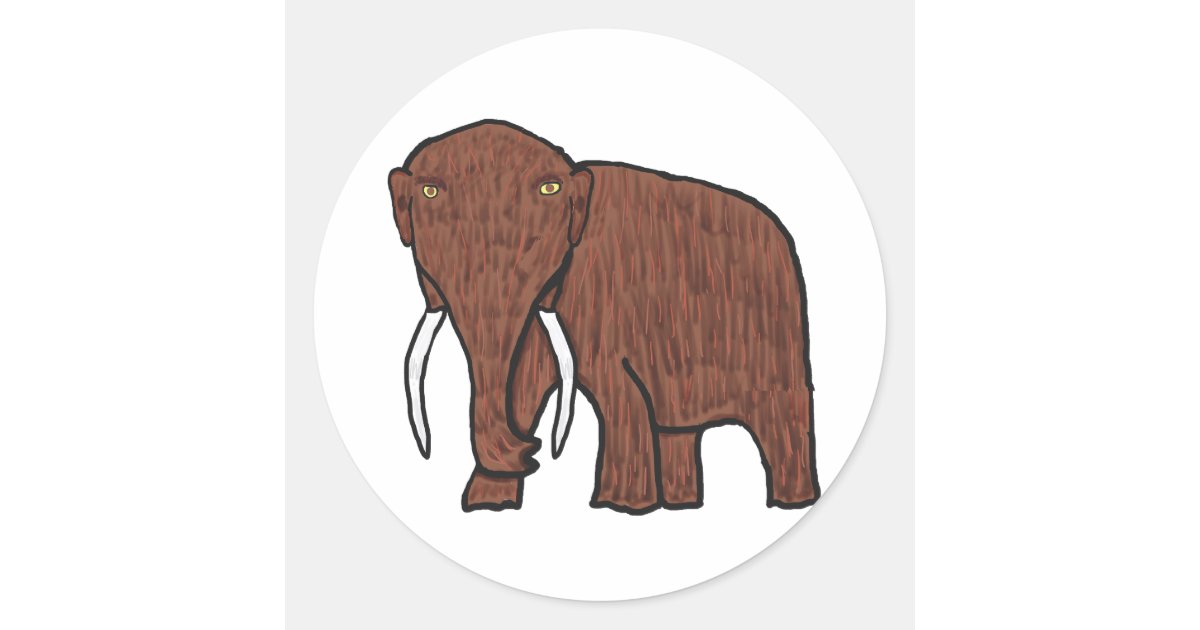 Mastodon Classic Round Sticker | Zazzle