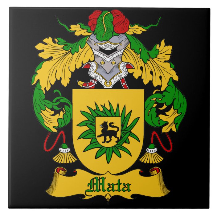 Mata Family Crest Tile | Zazzle.com