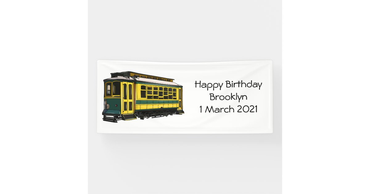 Mata trolley cartoon illustration banner | Zazzle