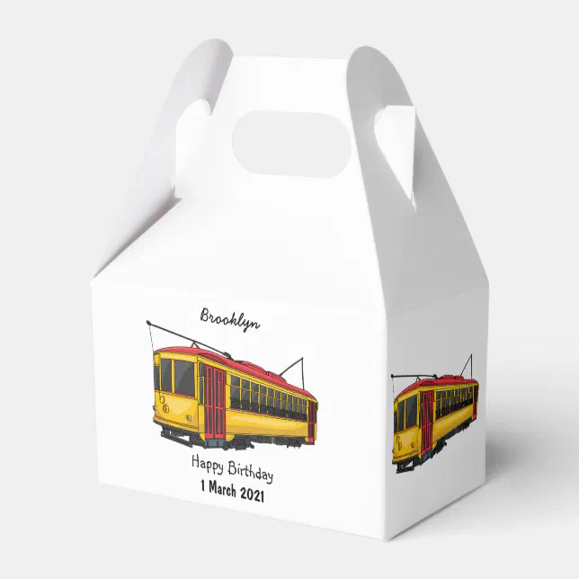 Mata trolley cartoon illustration favor boxes | Zazzle