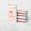 Match Made in Heaven Red & Pink Wedding Matchbooks | Zazzle