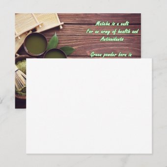 Matcha Poem Postcard | Zazzle