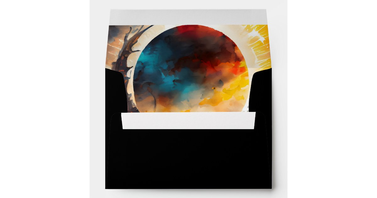 Matching Envelopes for Solar Eclipse Invitation | Zazzle