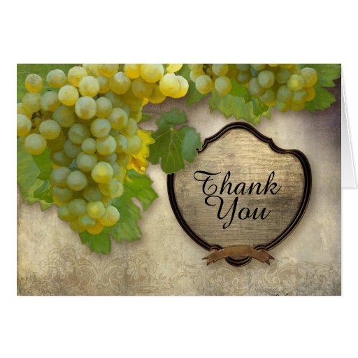 Matching Thank You Notes Vineyard Chardonnay Grape | Zazzle