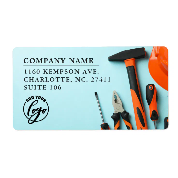 Matching Toolset | Handyman Construction Themed La Label | Zazzle