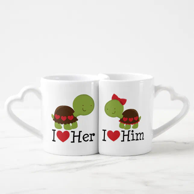 Matching Turtle Couple Love Mugs | Zazzle