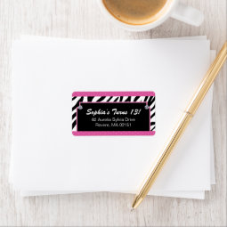 Matching Zebra Print Labels | Zazzle