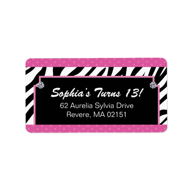 Matching Zebra Print Labels | Zazzle