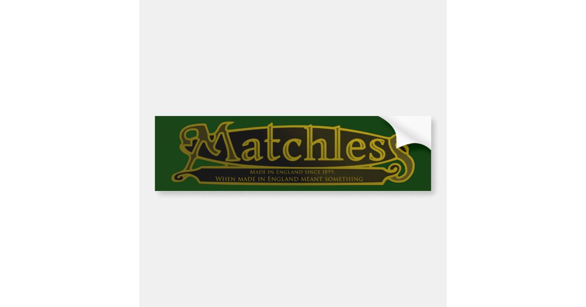 MATCHLESS,VINTAGE MOTORCYCLE EMBLEM. BUMPER STICKER | Zazzle