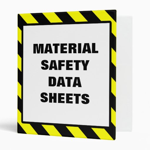 Material Safety Data Sheets 3 Ring Binder | Zazzle