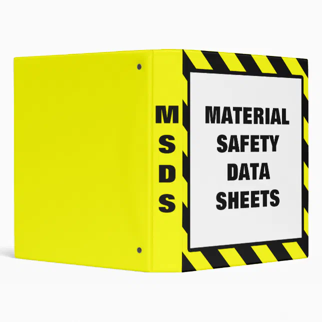 Material Safety Data Sheets 3 Ring Binder | Zazzle