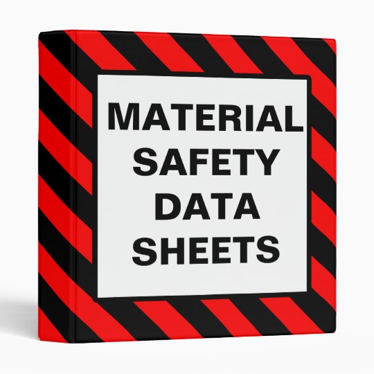 Material Safety Data Sheets Red Binder | Zazzle.com