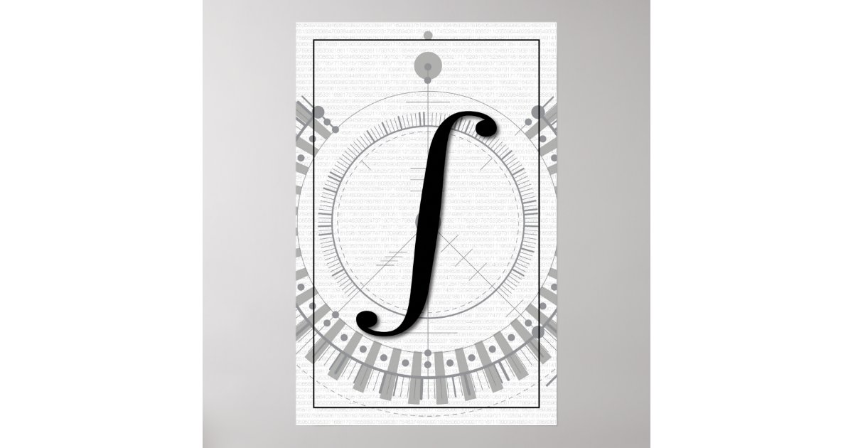 Math Art - Integral Poster | Zazzle