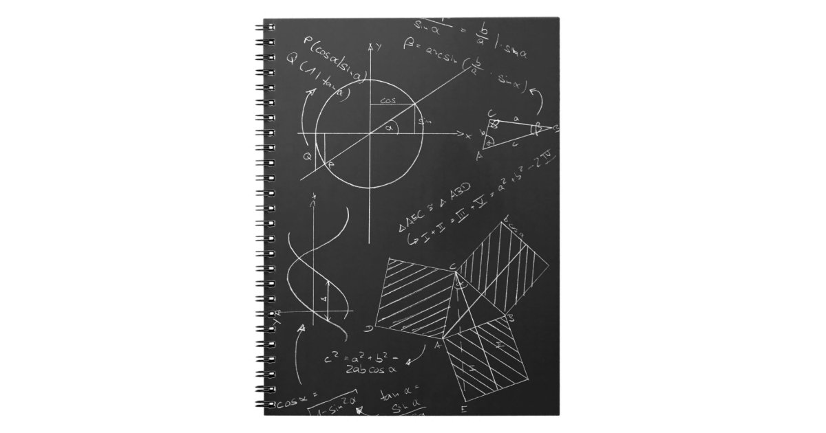 Math blackboard notebook | Zazzle