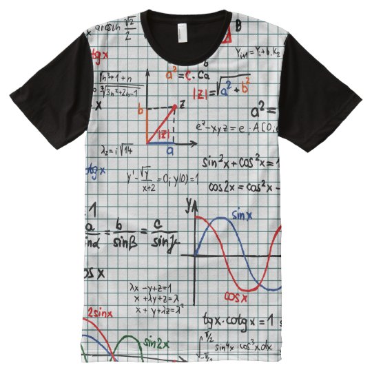 Math Cheat Sheet All-Over-Print T-Shirt | Zazzle.com