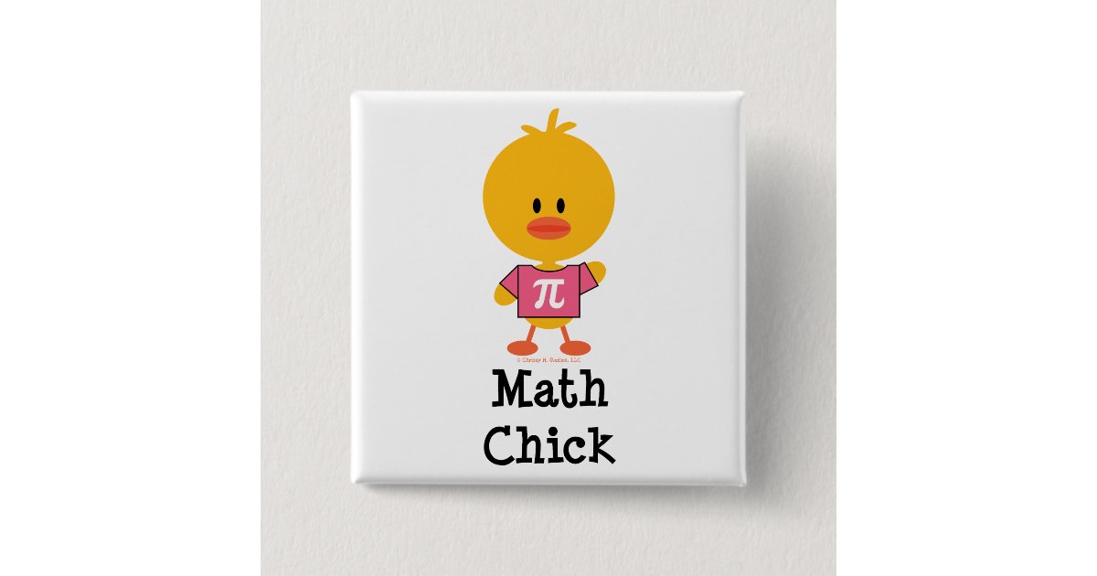 Math Chick Button | Zazzle