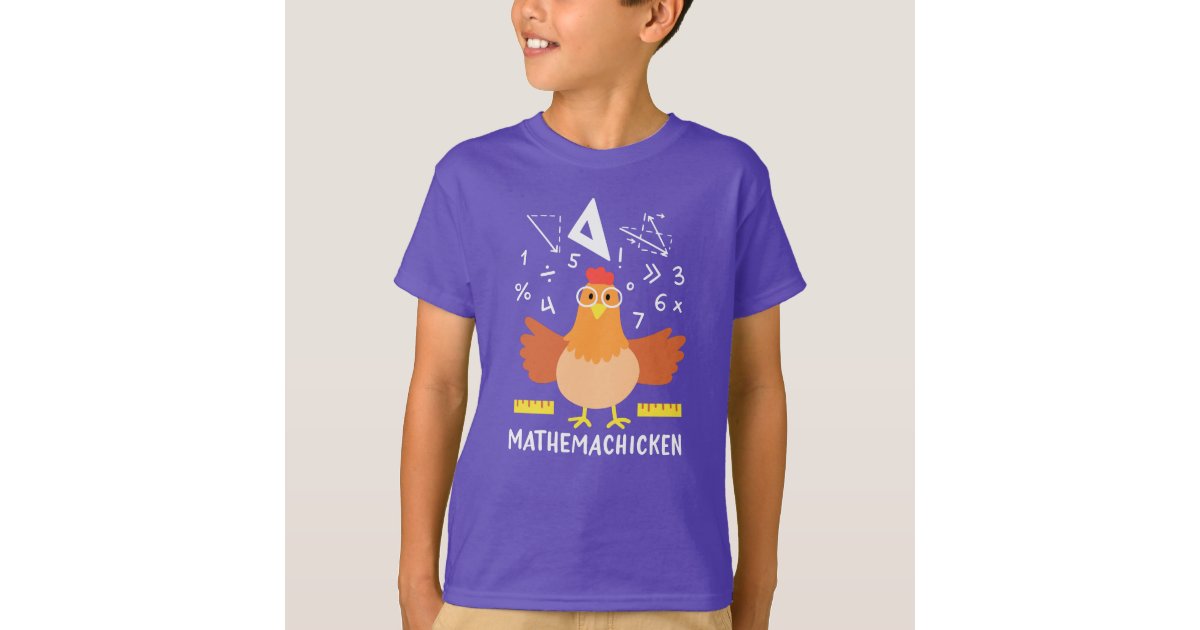 Math Chicken Gag Funny Mathemachicken Nerd T-Shirt | Zazzle