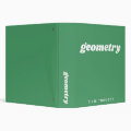 Math Class Custom Name Monogram School Green 3 Ring Binder | Zazzle