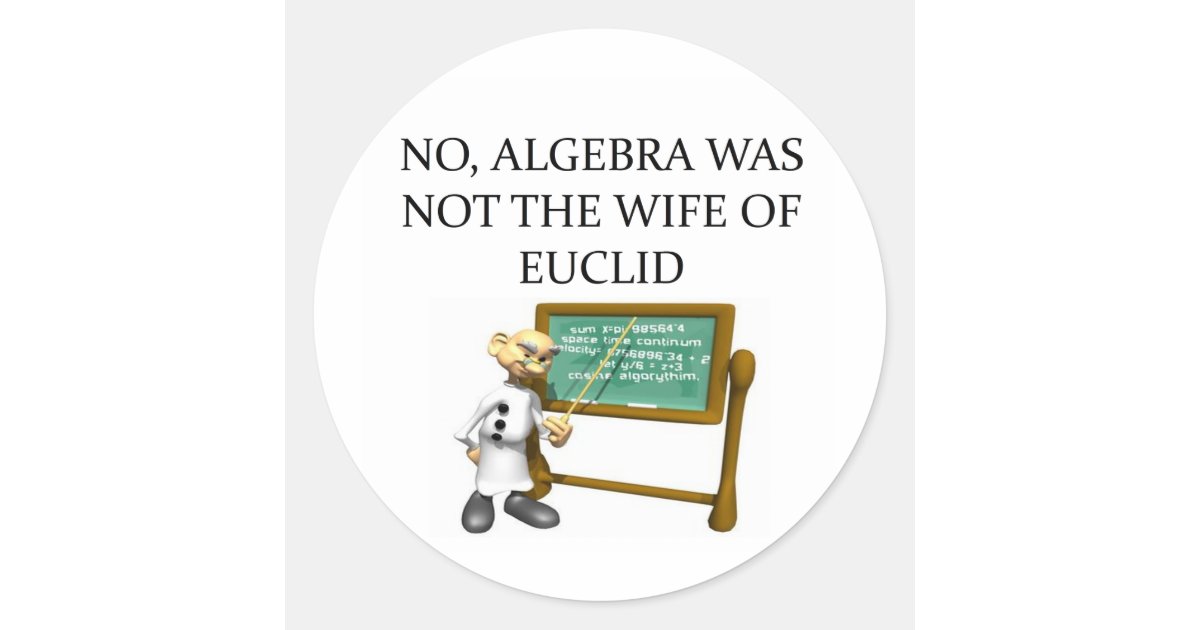 MATH CLASSIC ROUND STICKER | Zazzle