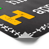 Math Classroom Poster Teacher Chalkboard Sign | Zazzle