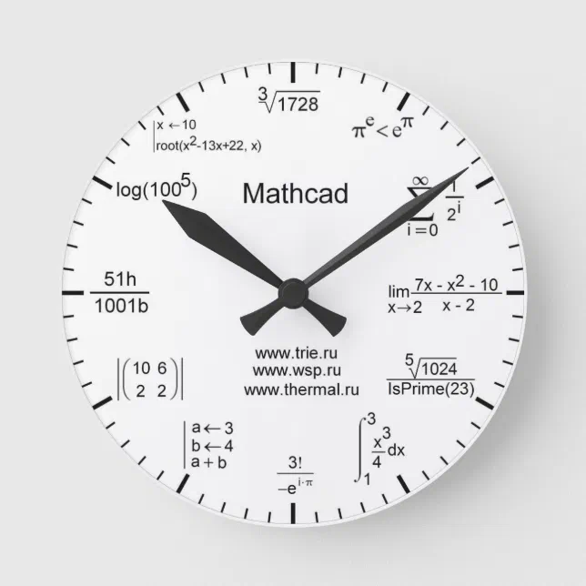 Math Clock | Zazzle