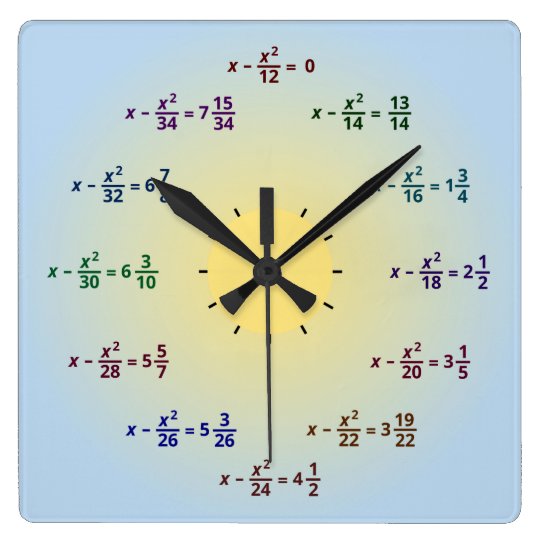 Math Clock (AM-PM) | Zazzle.com