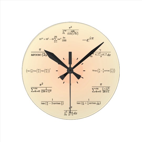 Math Clock (Light Yellow) | Zazzle.com