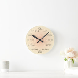 Math Clock (Light Yellow) | Zazzle