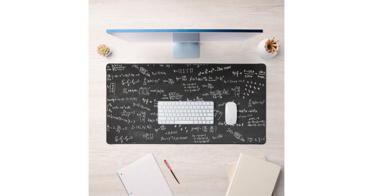 Math Design Mathematics Formulas Equations Desk Mat | Zazzle
