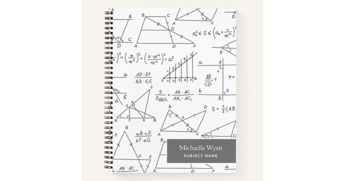 Math Diagrams Pattern Graph Paper Notebook | Zazzle