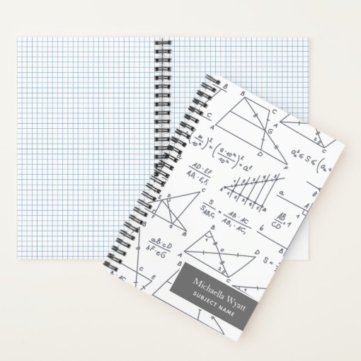 Math Diagrams Pattern Graph Paper Notebook | Zazzle