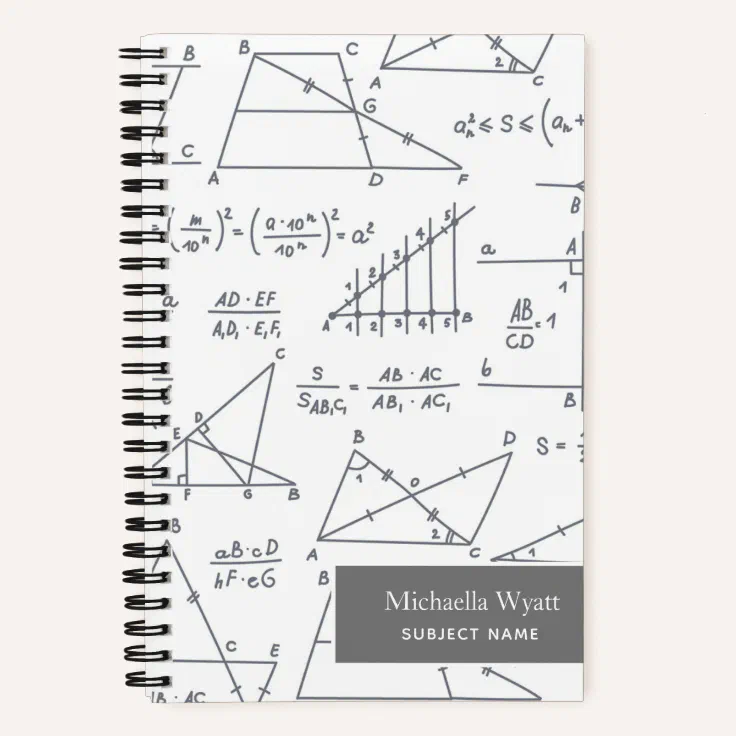 Math Diagrams Pattern Graph Paper Notebook | Zazzle