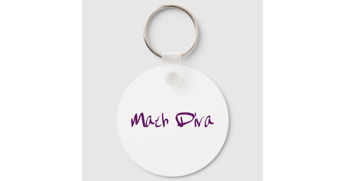 Math Diva Keychain | Zazzle
