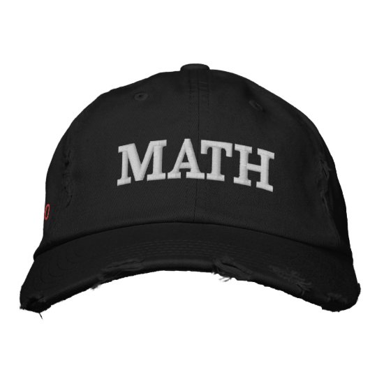 'MATH' Embroidered Hat | Zazzle.com