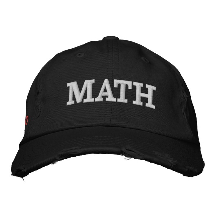 'MATH' Embroidered Hat | Zazzle