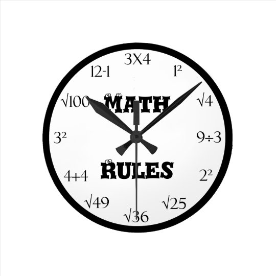 Math Equation Classroom Clock | Zazzle.com