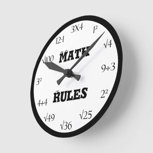 Math Equation Classroom Clock | Zazzle
