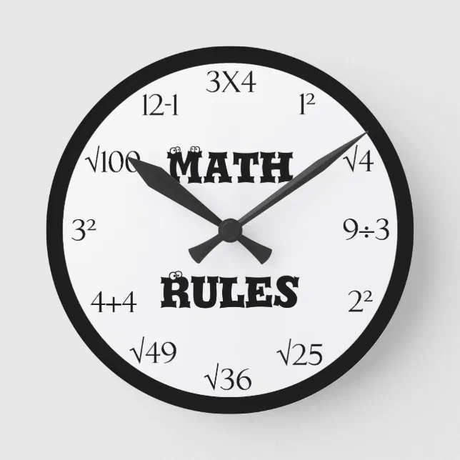Math Equation Classroom Clock | Zazzle