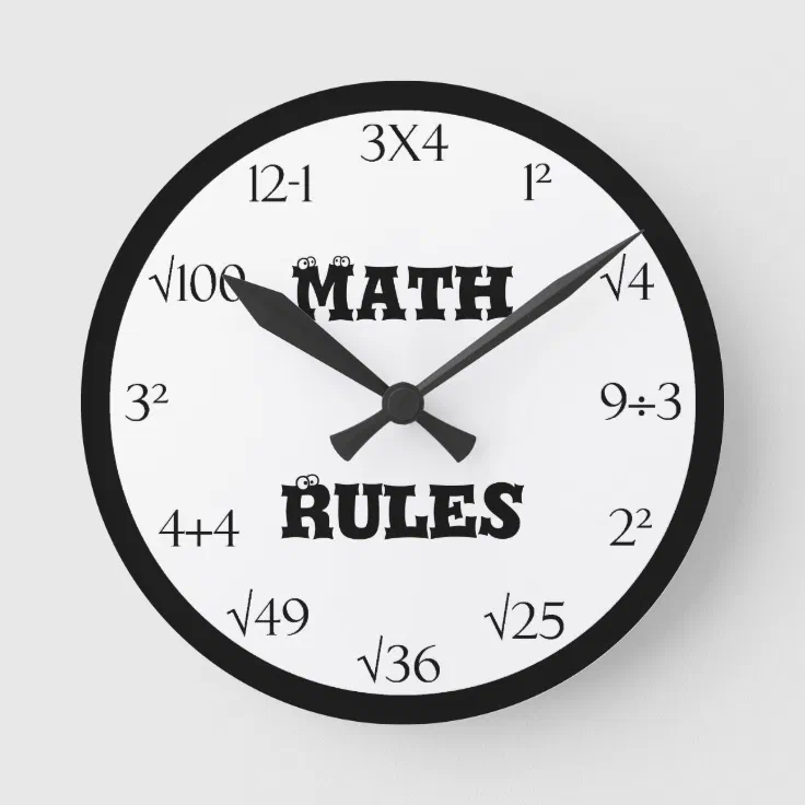 Math Equation Classroom Clock | Zazzle