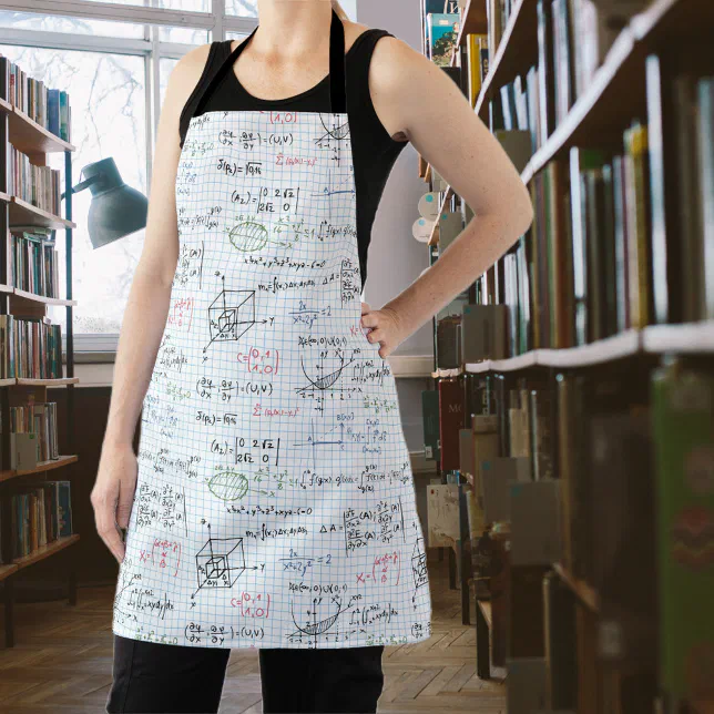 Math Equation Pattern Apron | Zazzle