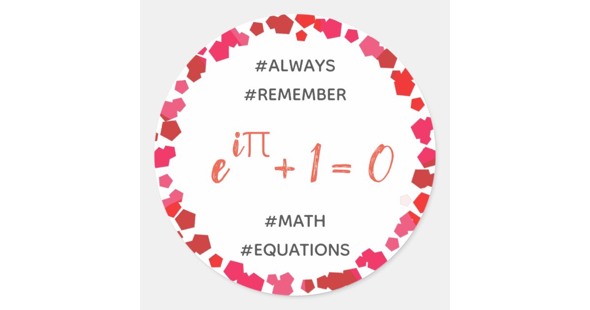 Math Equation - Teacher/Student Sticker | Zazzle
