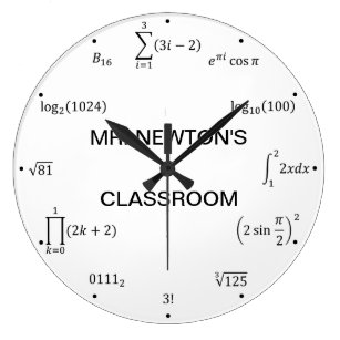 Math Equation Wall Clocks | Zazzle